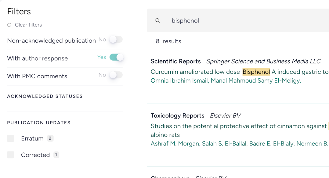 PubPeer Dashboards